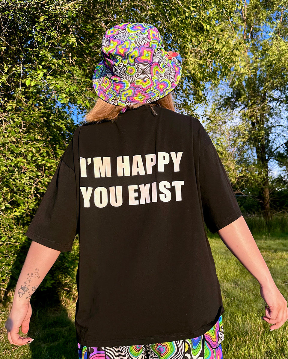 Leblunt x iHR I'm Happy You Exist Oversized Tee – iHeartRaves