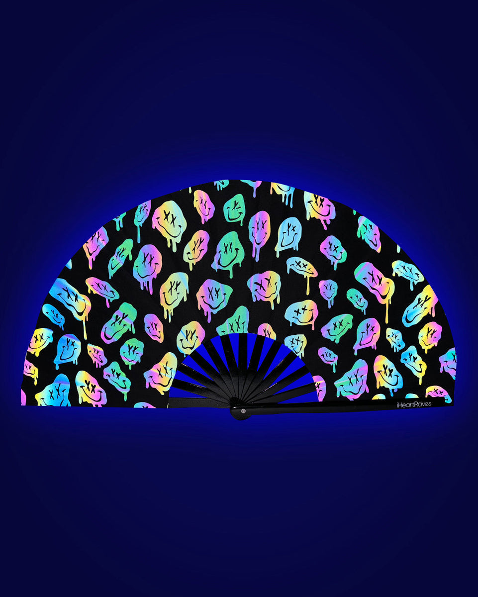 Acidcore Rainbow Reflective Hand Fan – iHeartRaves