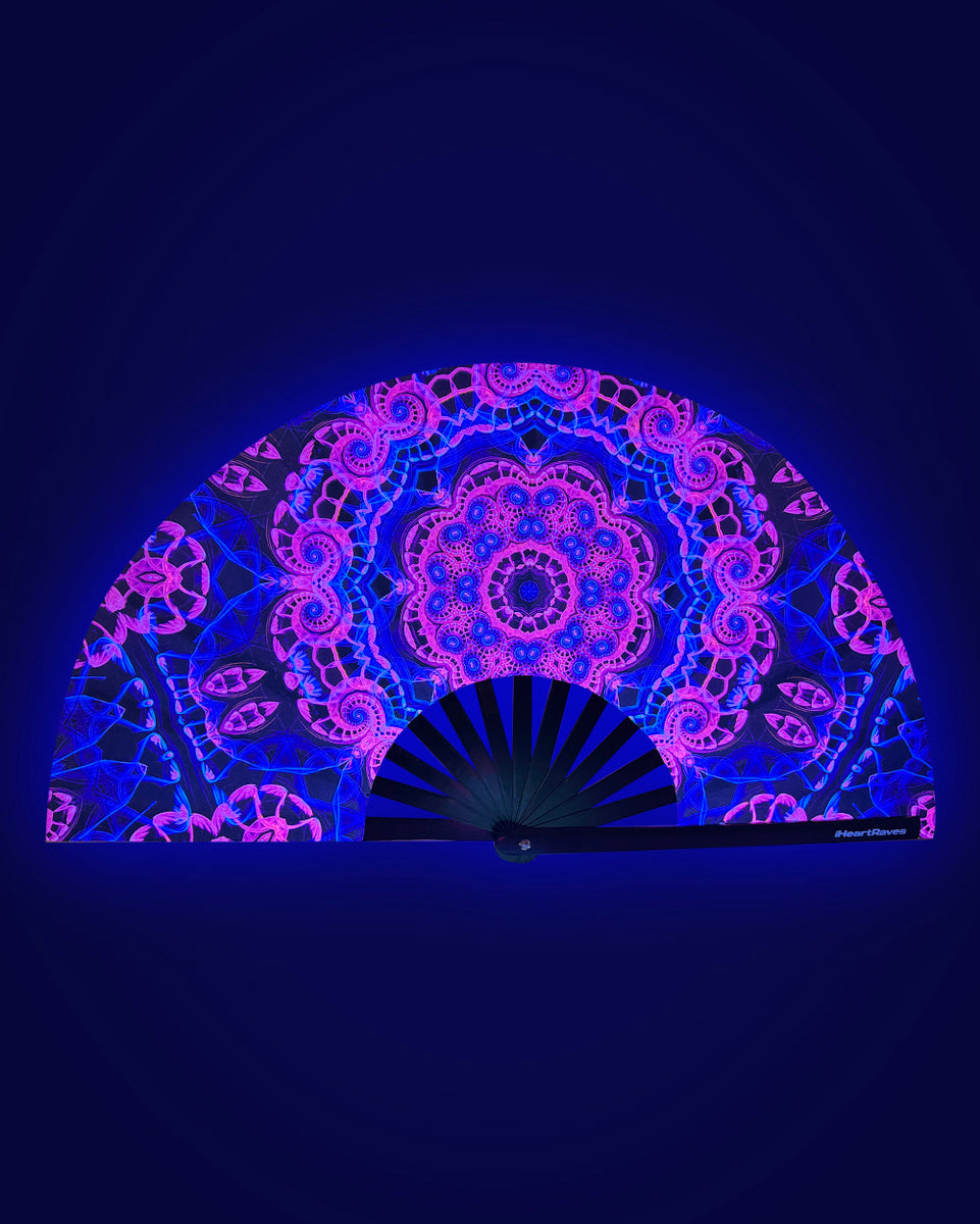 Dreamwave UV Reactive Hand Fan – iHeartRaves