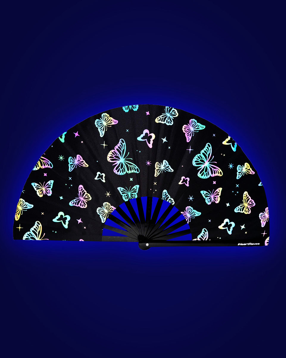 Lucid Flight Rainbow Reflective Hand Fan – iHeartRaves