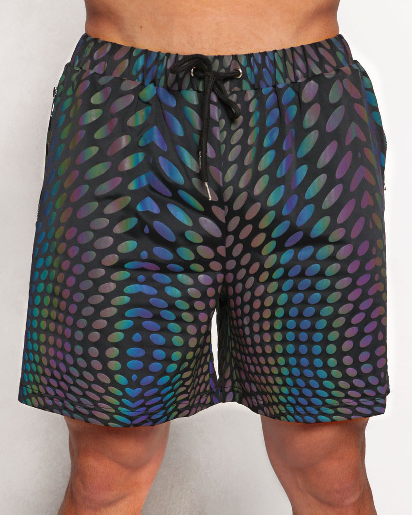 Pixel Perfect Rainbow Reflective Men's Shorts – iHeartRaves