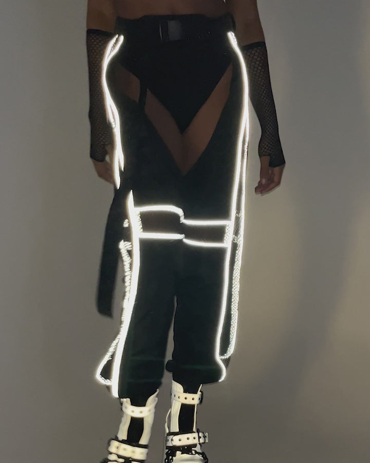 Evolution Chaps with Silver Reflective Stripes & Fishnet Panels ...