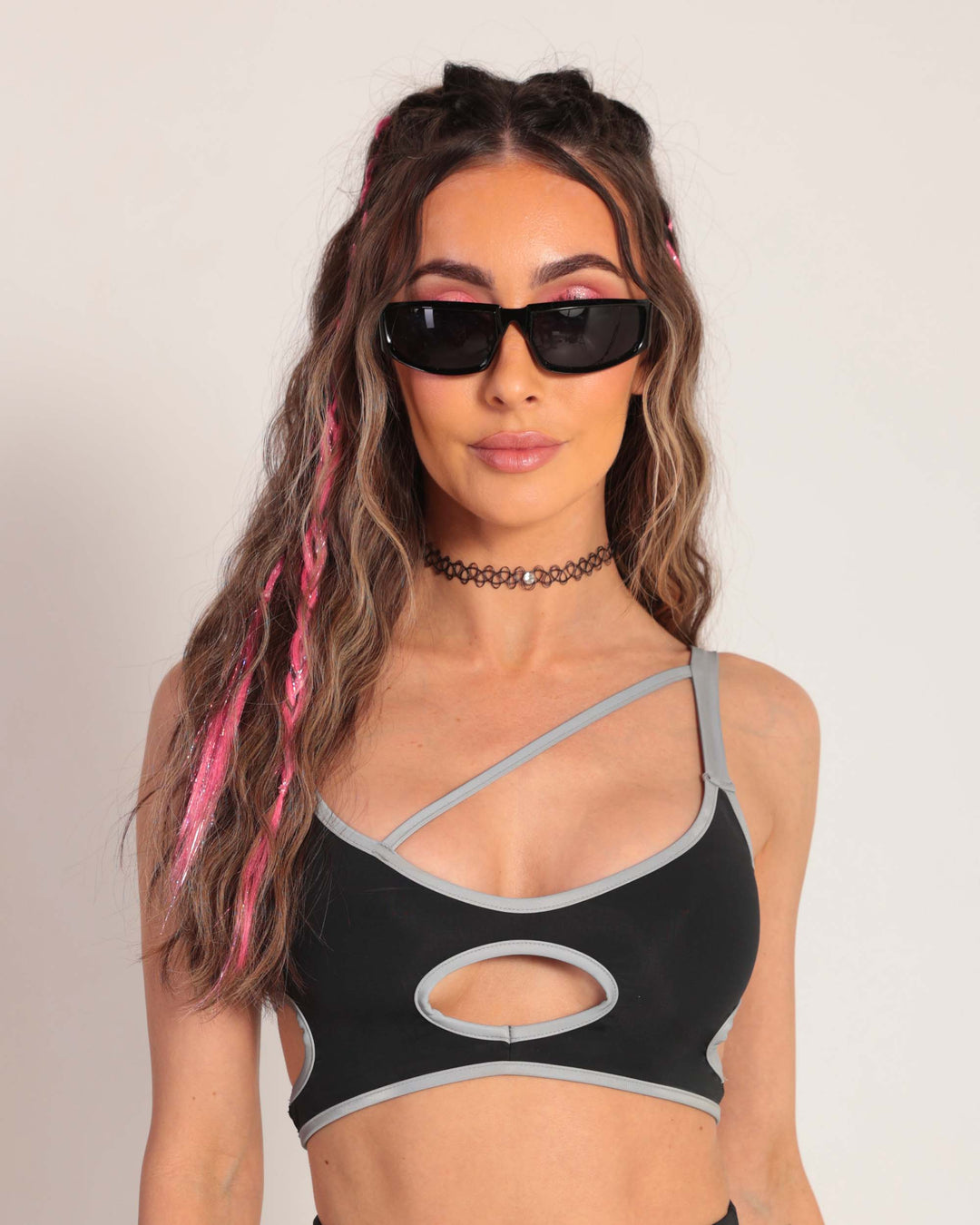 Backstage Baddie Reflective Cutout Top – iHeartRaves