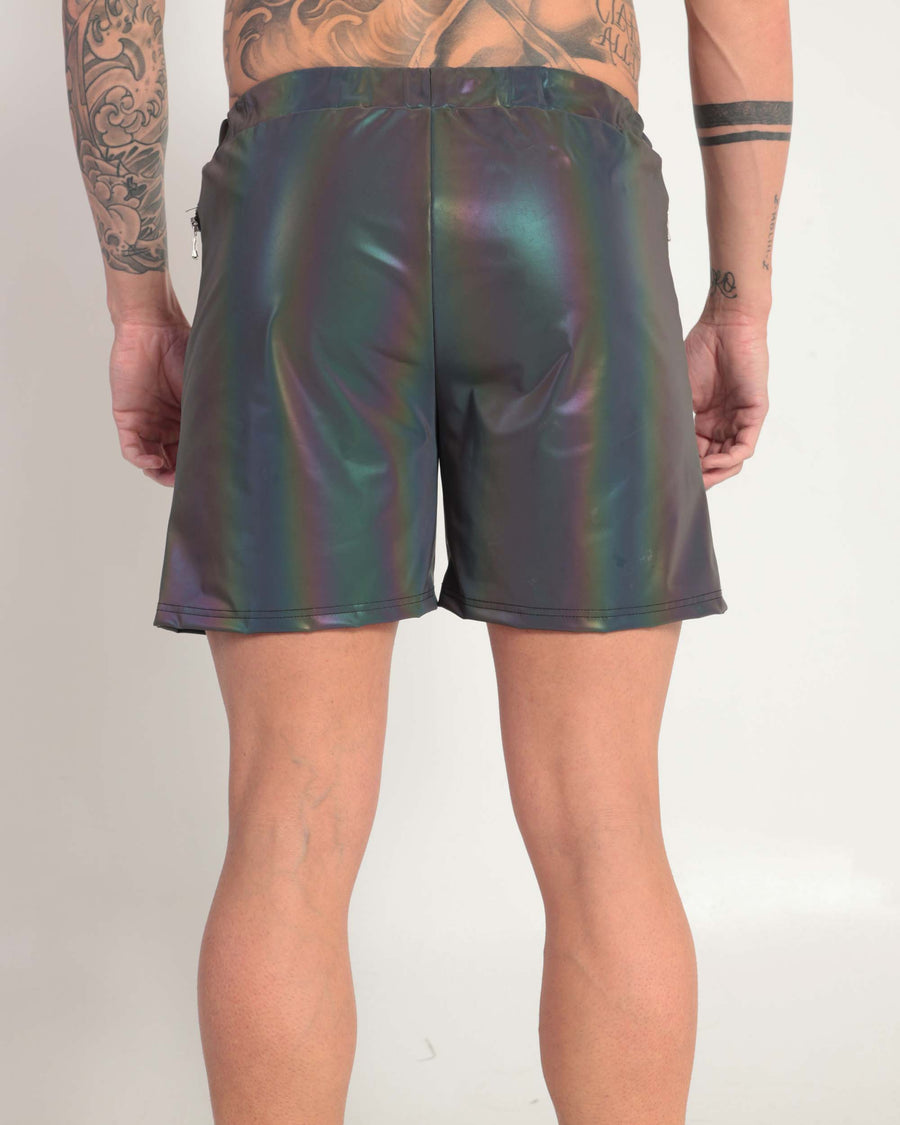 Rainbow Frequency Men's Reflective Shorts – iHeartRaves